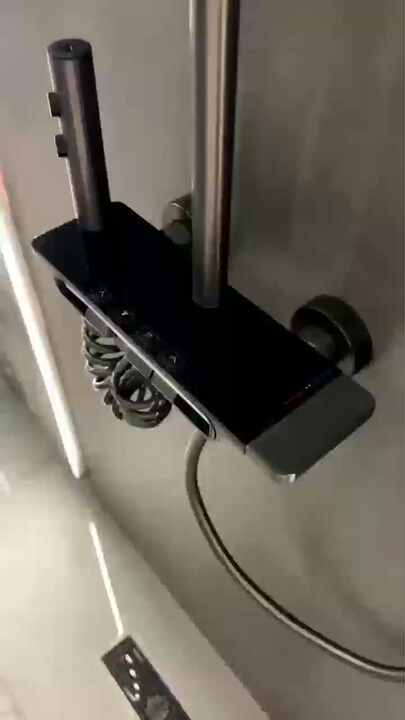 Adjustable Square Thermostatic Bathroom LED Digital System