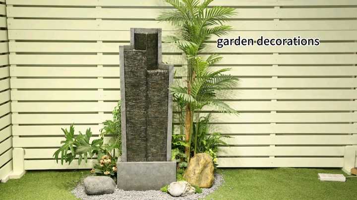 Custom Color 3-Tier Outdoor Cobblestone Water Fountain - Relaxing ...