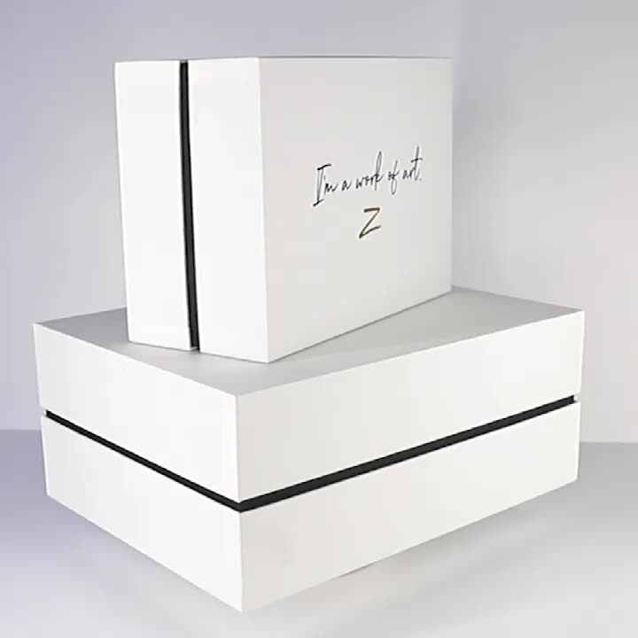 Custom Luxury Rigid Cardboard Packaging - White Gift Boxes