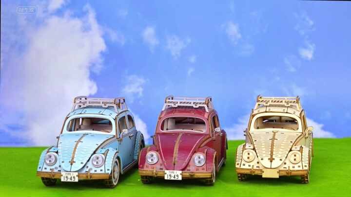 UV Print Colourful Beetles Car Assembly Toy - 3D Puzzle