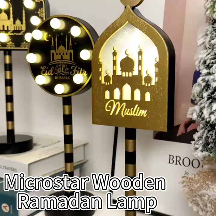 2024 Eid Mubarak LED Light Star Moon Christmas Lights Ramadan Party ...
