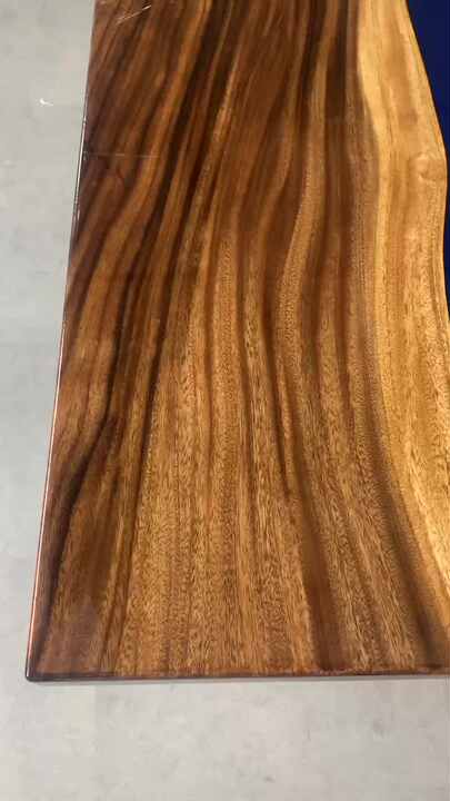Natural Wood Epoxy Resin Dining Table Top - Irregular Solid Walnut Slab ...