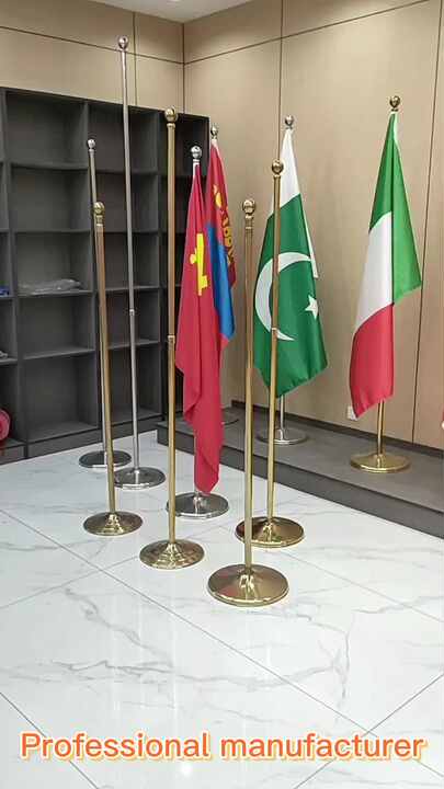 Hotel Hall Decoration Flagpole - Retractable & Stylish