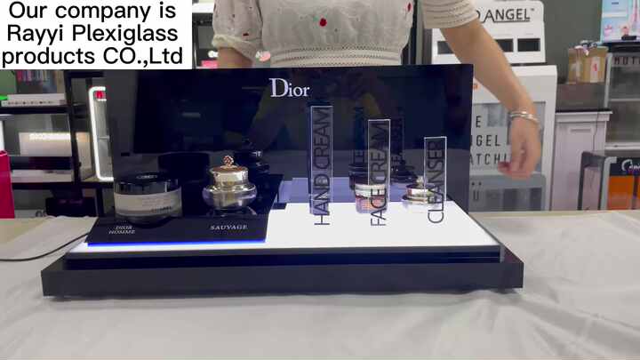 RAY YI Custom Professional Cosmetic Set Counter Display Stand Acrylic ...
