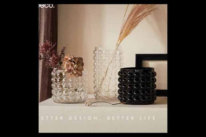 Creative Modern Inspiration Glass Pimple Vase Bubble Vase Glass Three ...