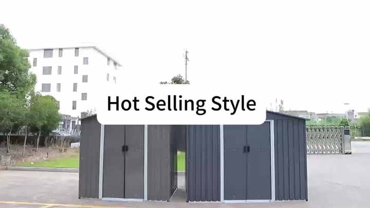 Cheap Metal Storage Shed - Garden Tool House with Double Sliding Doors
