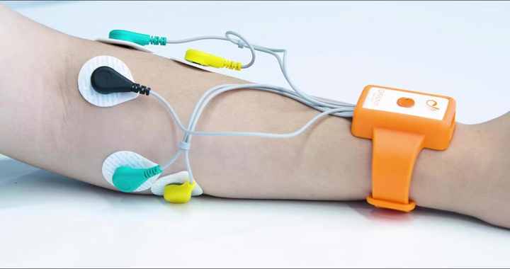 Paralysis Hemiplegia Rehabilitation with Gforce Dual EMG Sensor Machine