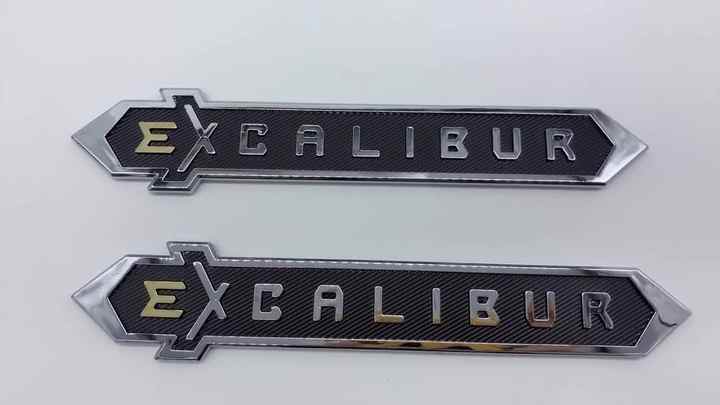 EXCALIBUR Chrome 3D Car Logo Sticker Badge Emblem for Toyota Land ...