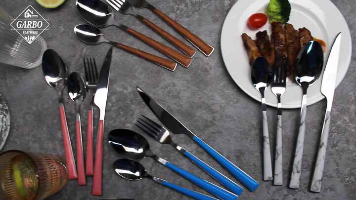24-Piece Hand Finished Mirror Polish Dishwasher Safe Painted Colored ...