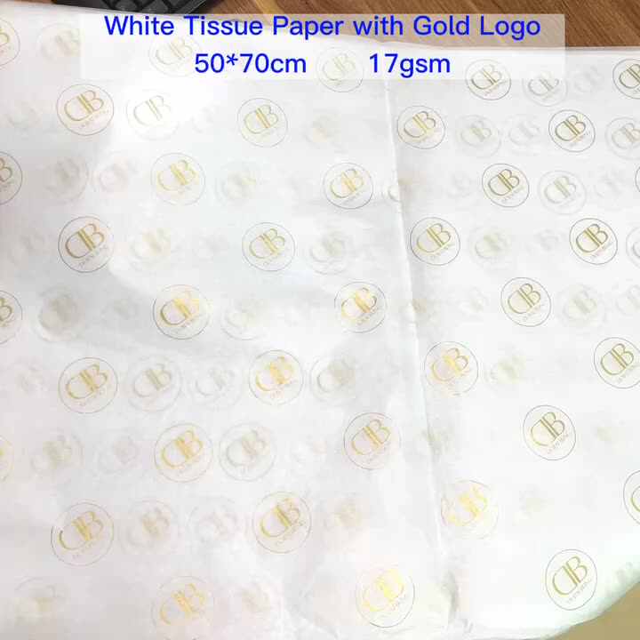 Luxury Branded Tissue Wrapping Paper - 17gsm Gold Foil