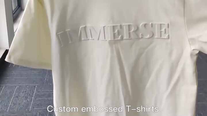 2024 Custom Fashion Hip Hop 3D Embossed Tee - 100% Cotton