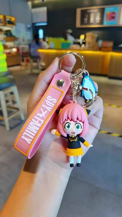 Spy X Family Chainsaw Man Anya Keychain 3d Doll Cosplay Props Keyrings ...