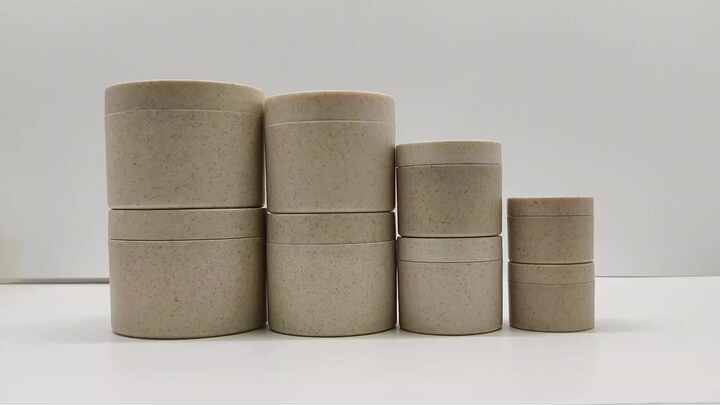 Eco-friendly Wheat Straw PLA Cream Jars - Biodegradable