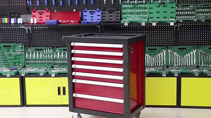 6-Drawer Steel Auto Repair Tool Trolley Storage Cabinet Workbench ...
