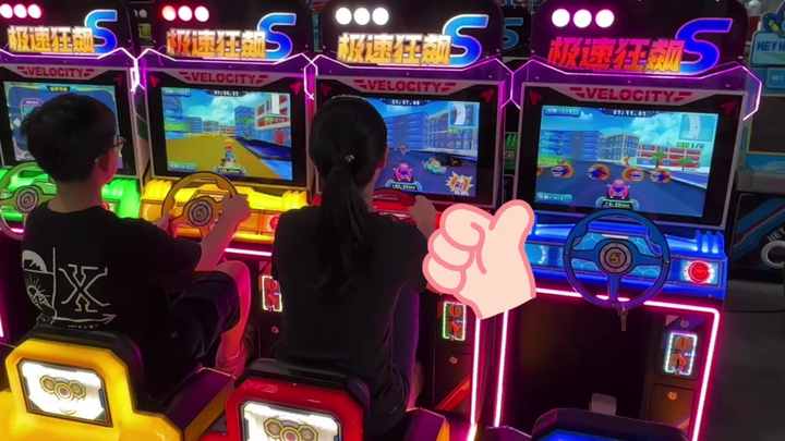 Coin Operated Video Gaming Arcade Game Center Simulator Car Racing Game ...