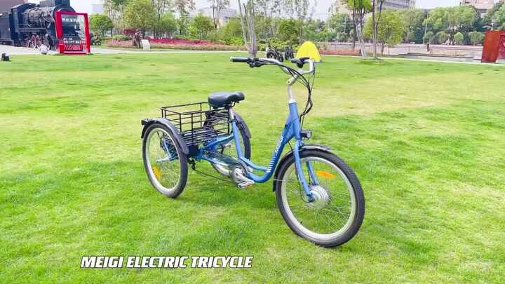 MEIGI 3wheel electric tricycle Cargo Ebike 350W Motor electric tricycle ...