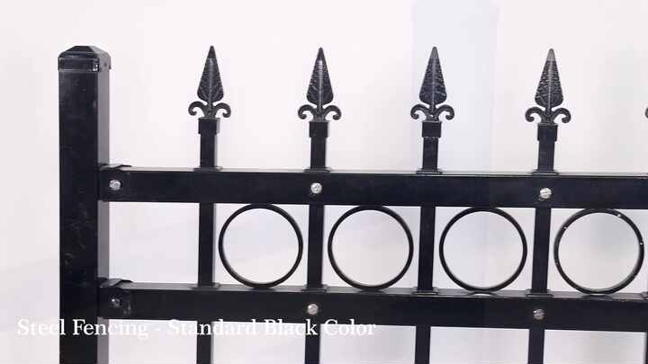 Hot Sale Square Tube Bar and Post Galvanized Steel Fence