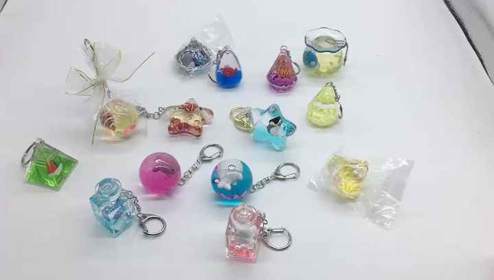 Custom Acrylic Liquid Keychains - Novelty Floating Keyrings