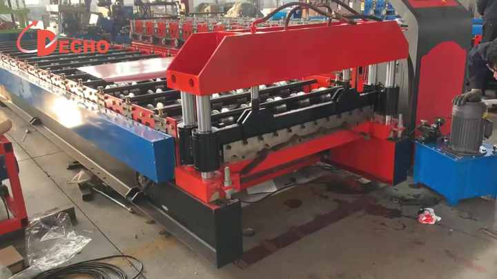 840 Trapezoid Metal Roof Panel Making Machine With 5 Tons Manual ...