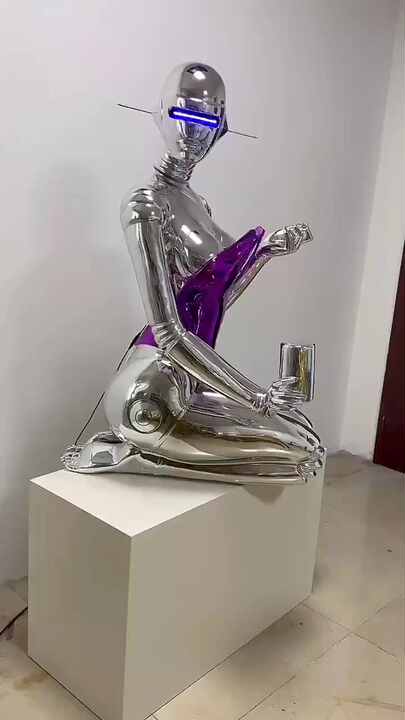 Life Size Robot Figurine with Light - Creative Decoration