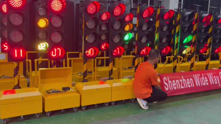 200mm Semaforo Wireless Control Road Traffic Light Portable Temporary ...