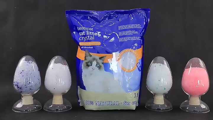 Cat litter natural sample silica gel kitty litter free dust cats ...