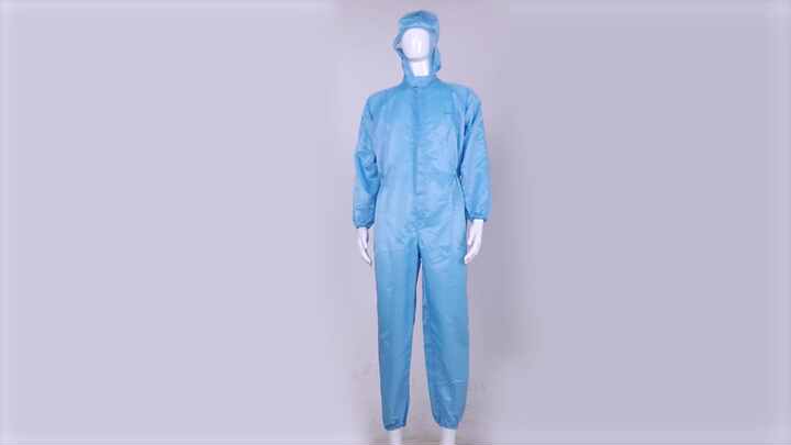 Unisex Polyester Material Cleanroom Antistatic Smock TC Garment Set ESD ...