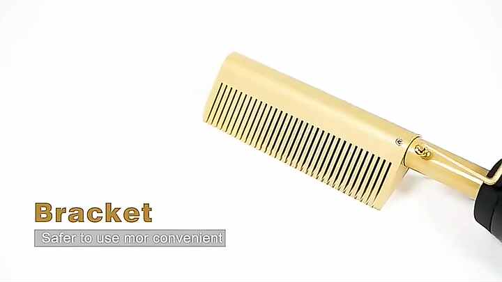 DIY Fast Heating Curling Iron Comb Electric Hair Straightener Comb 2 in ...