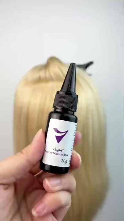 V Hair Glue & Light Extension Kit System Resin Gel for Curing V Light ...