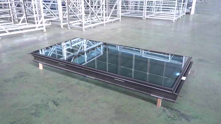European Standard Aluminium Building Glass Facade Semi-Concealed Frame ...