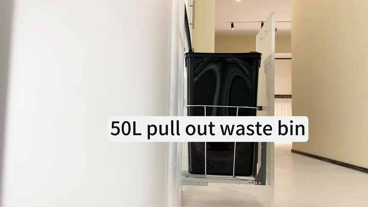 WELLMAX Smart Bin Kitchen Cabinet Build in Pull Out Waste Bin Plastic ...