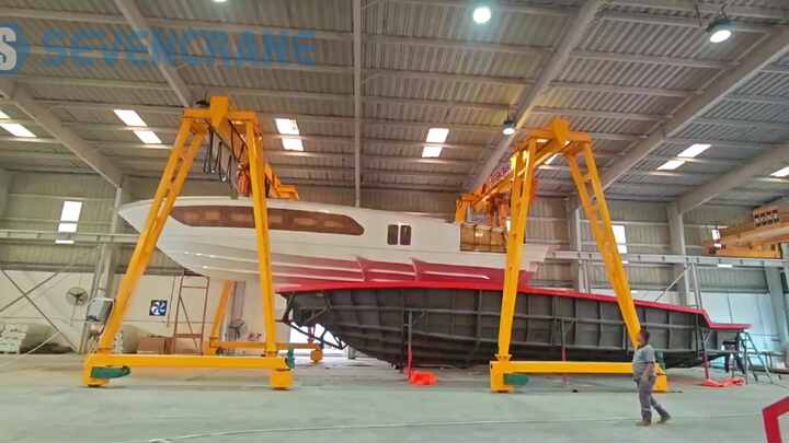 4 Caster Rubber Wheels Gantry Crane Adjustable Steel Portable Hoist ...