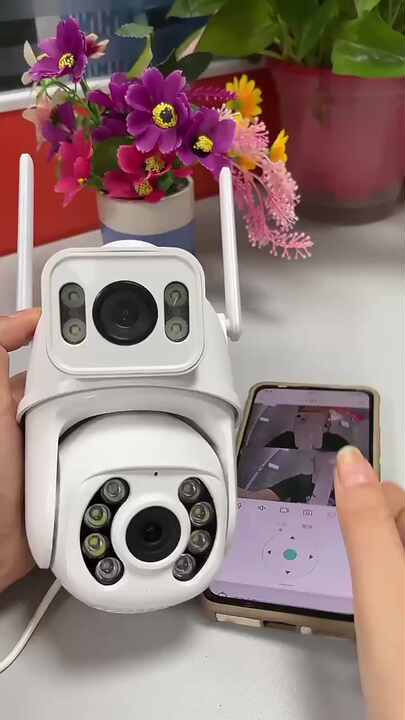 Dual Lens Wifi Security Camera - 6MP Surveillance Solution