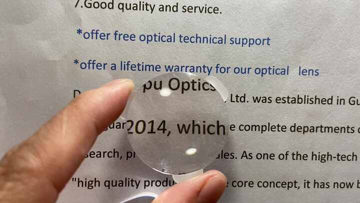 Google cardboard vr glasses lens 25 mm Diameter 45 mm Focal Length ...