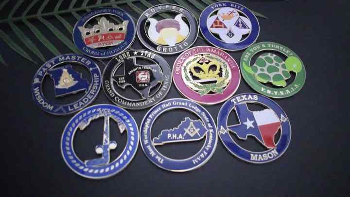 Custom masonic car emblems badges wheel emblems Masonic 3D Metal zinc ...