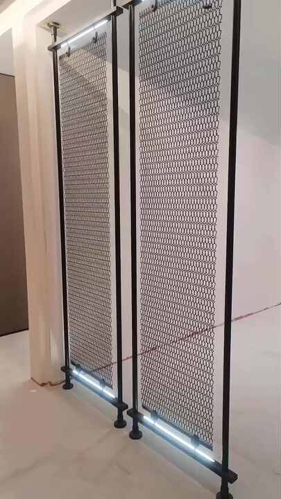 Metal Mesh Screen Room Divider Newly Stainless Steel Custom Black ...