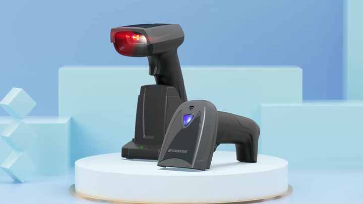 Xincode Wireless 2.4G Blue Tooth Long Range 2D Barcode Scanner 1D Handheld Qr Code Reader Bar ...