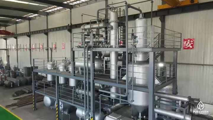Continuous Automatic Waste Engine Oil Recycling Machine to Base Oil Distillation Plant Base Oil ...
