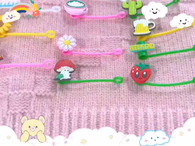 10mm Silicone Straw Topper Charm - Wholesale & Customizable