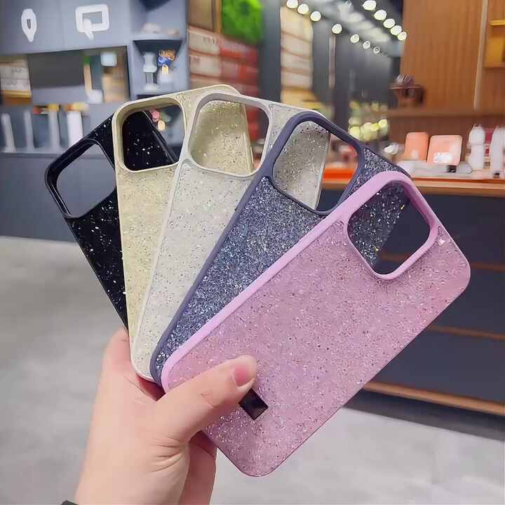 Luxury Fashion Colored Diamond TPU Paste Diamond Phone Case