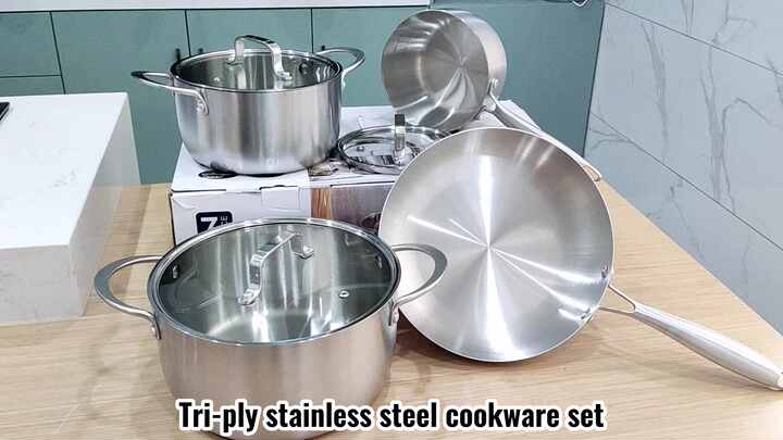 Superior Kitchenware - Triply Stainless Steel Cookware Set