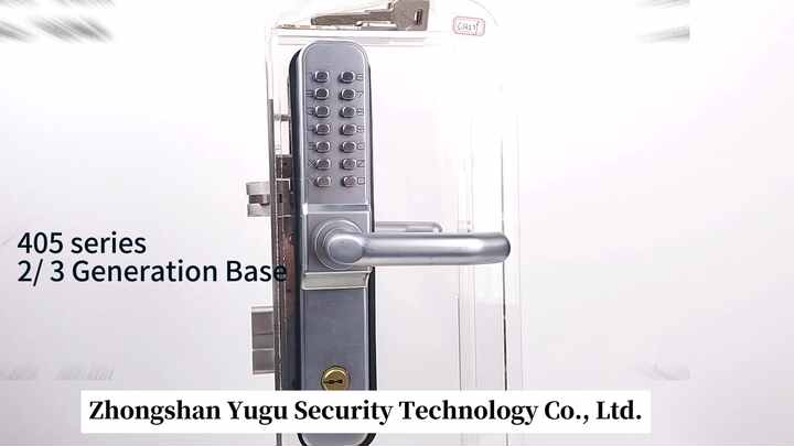 Outdoor Courtyard Chrome Handle Lock with Push Button Keypad Zinc Alloy ...
