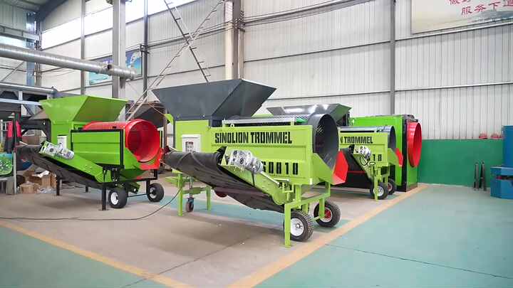 Efficient Mobile Compost Trommel Screen for Material Screening