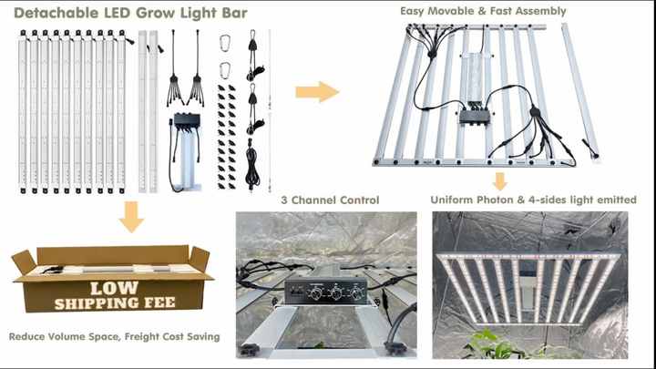 600W led grow light full spectrum lm301h evo uv ir indoor plant APP controller Original balanced ...
