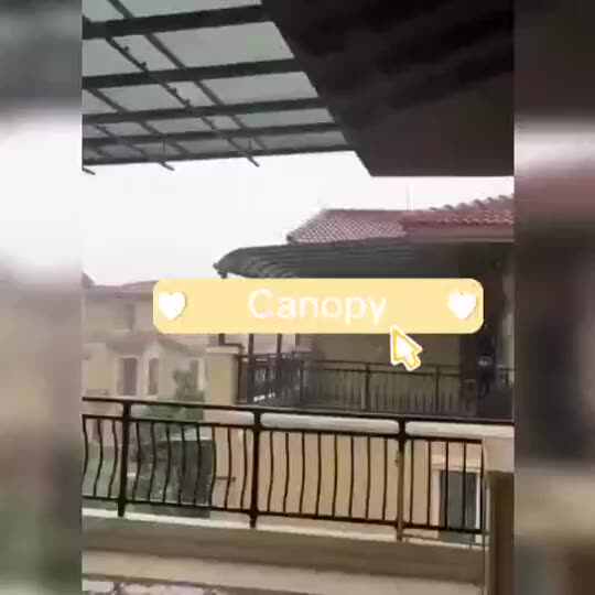 Polycarbonate Aluminum L Shape Balcony Awning - Durable & Stylish