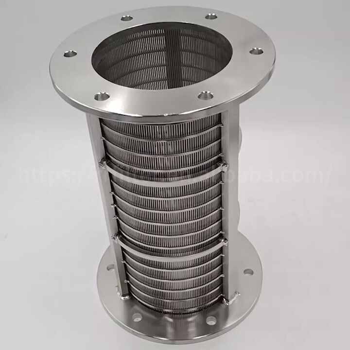 304 stainless steel Wedge wire type rotary drum screen filter strainer ...