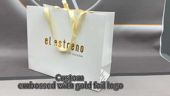 IN PACK Custom Embossed Logo Paper Bag - Luxury & Recyclable