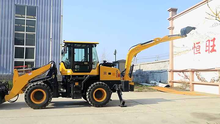Hengwang HW25-30 back hoe loader 4x4 backho loader excav 1 2 3 ton ...