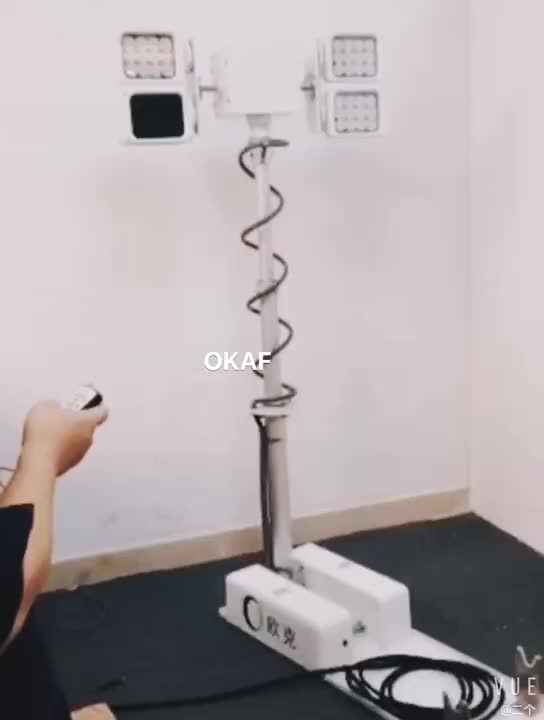 Portable Communication CCTV Tower with Pneumatic Light Mast