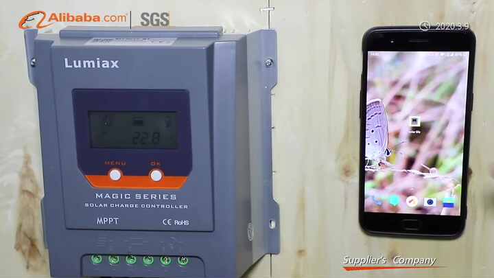 Lumiax 30A MPPT Solar Charge Controller with Bluetooth
